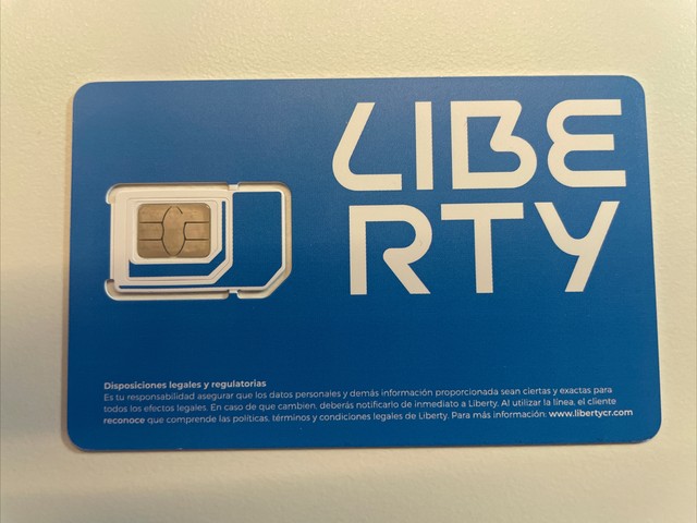Liberty - Costa Rica Prepaid - 4GLTE SIMCard - Pay as you Go Sim Card ...
