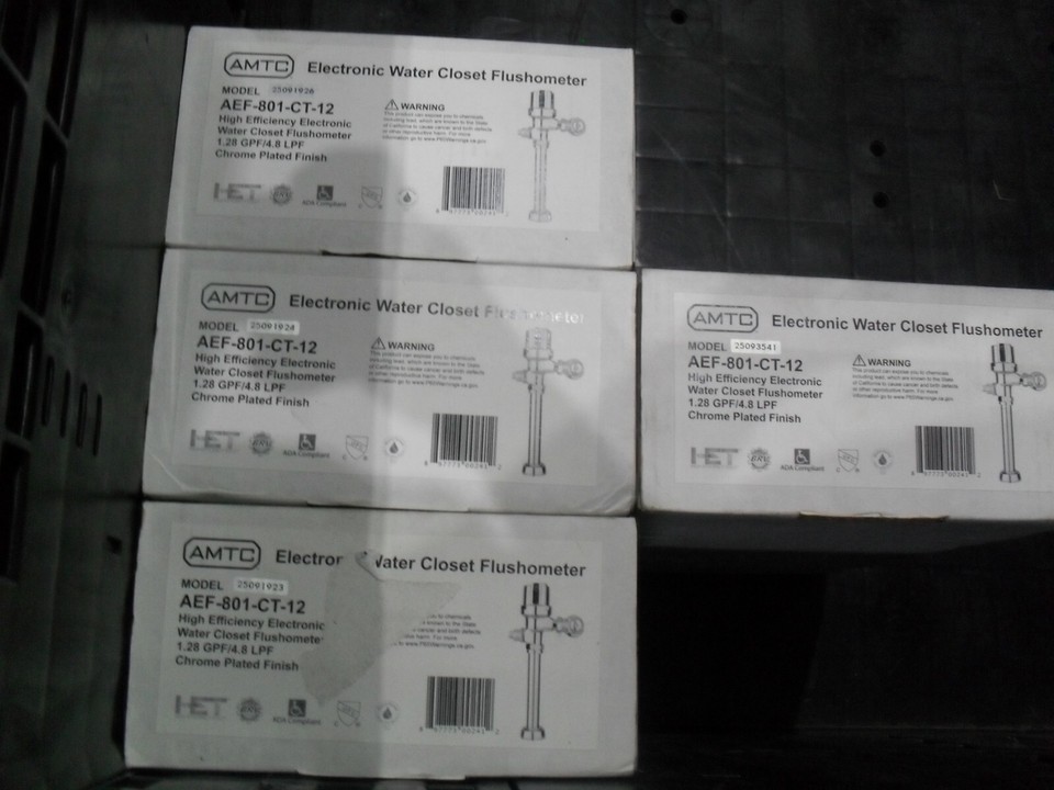 AMTC AEF-801-CT-12 HYBRIDFLUSH Top Mount Auto Water Closet Flushometer ...