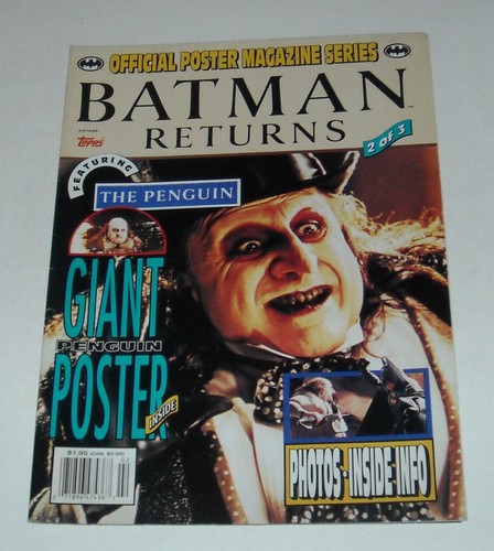 TOPPS 1992 BATMAN RETURNS OFFICIAL MOVIE POSTER MAGAZINE #2 DANNY ...