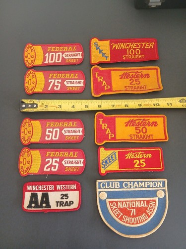 10 Federal, Winchester, Western, National Trap Shooting Patches. | eBay