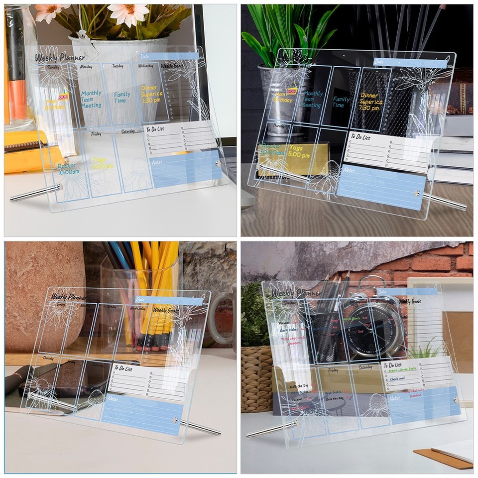 Acrylic Whiteboard for Desk To Do List Planner Desktop Memo Board ...