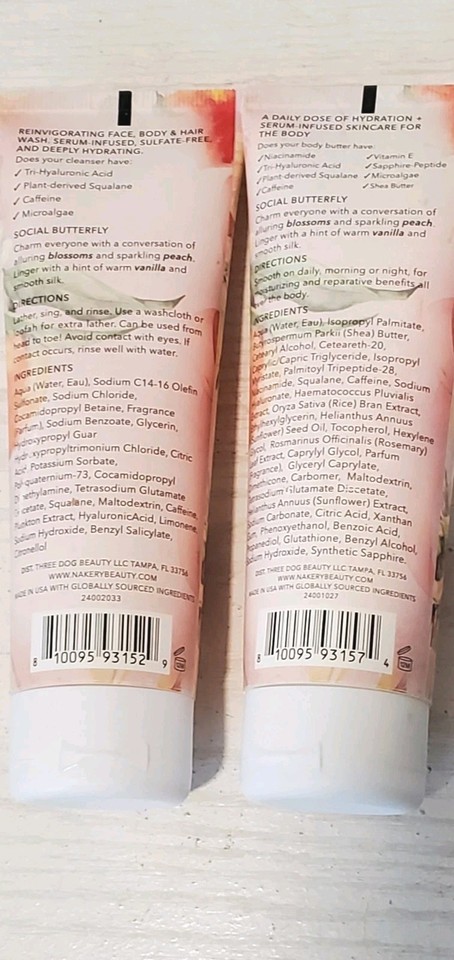 Nakery Beauty Set Body Wash + SkinToning Body Butter Social Butterfly 3 ...