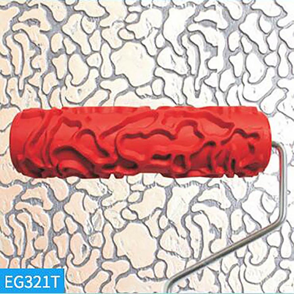 7" Rugged Embossing Paint Roller Rubber Embossing Mold Parts for Wall ...