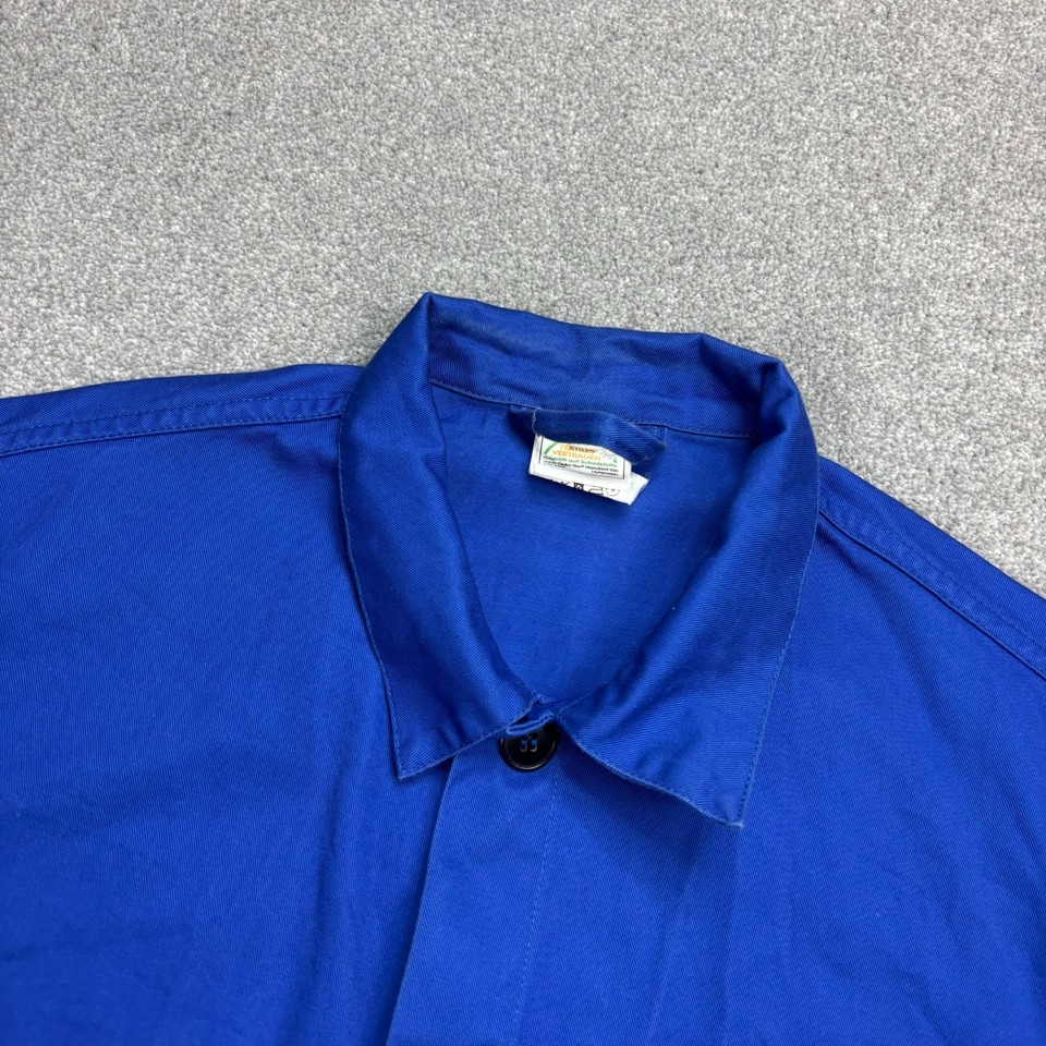 French Jacket Adult Large Blue VTG Workwear Utility Canvas Outdoor ...