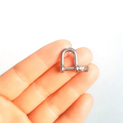 JingYi Stainless Steel Mini D Shaped Bow Shackle, 3mm, Silver Color,for ...
