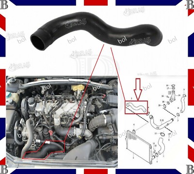 VOLVO S60 V70 XC70 2.4 D5 DIESEL INTERCOOLER TURBO HOSE PIPE 30645937 ...