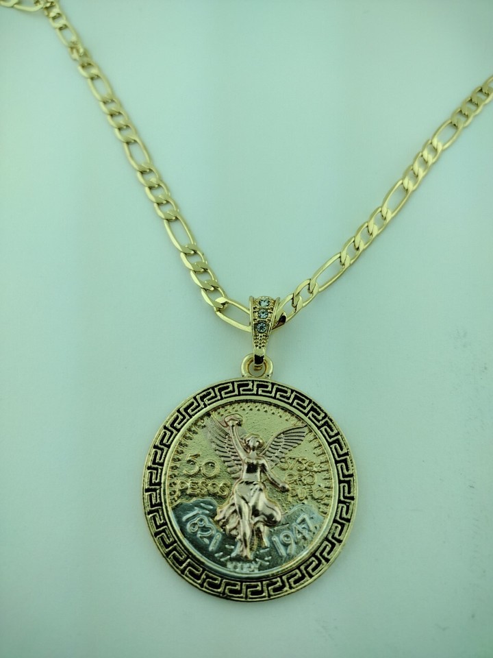 Dije Centenario Mexicano con bordo versace Centenario coin Pendant with ...