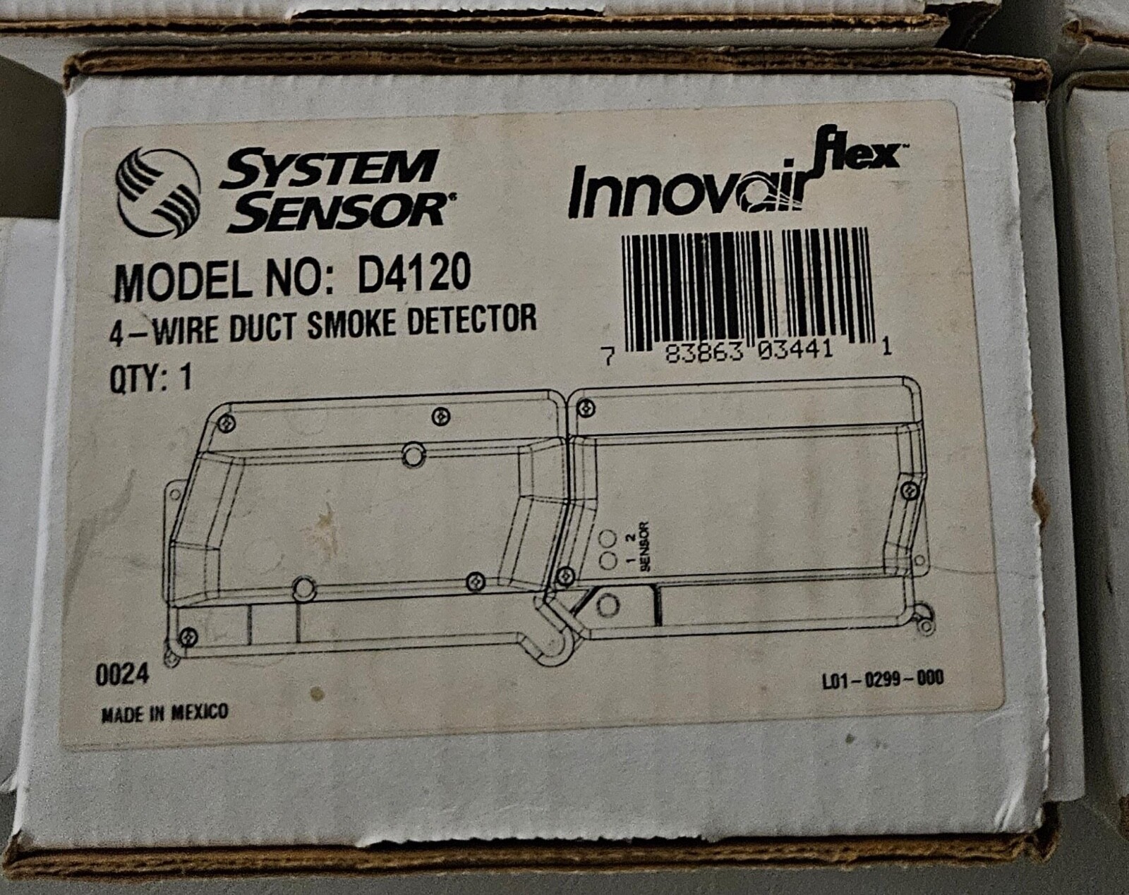 NEW System Sensor D4120 4 Wire Photoelectric Duct Smoke Detector ...