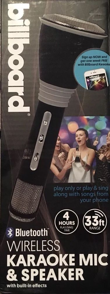 Lot of 2 (two) Billboard BLUETOOTH WIRELESS KARAOKE MIC & SPEAKER | eBay