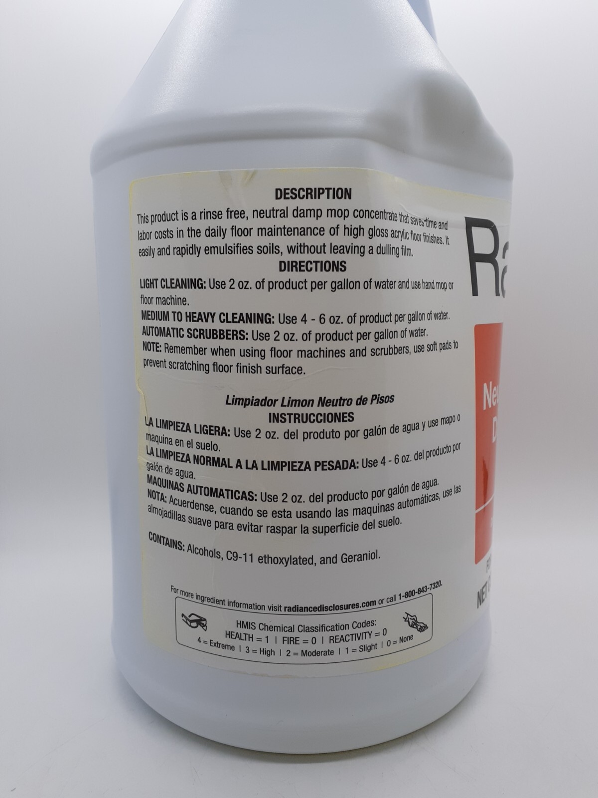 Radiance Neutral Daily Damp MOP Concentrated 1 Gallon Case of 4 for ...