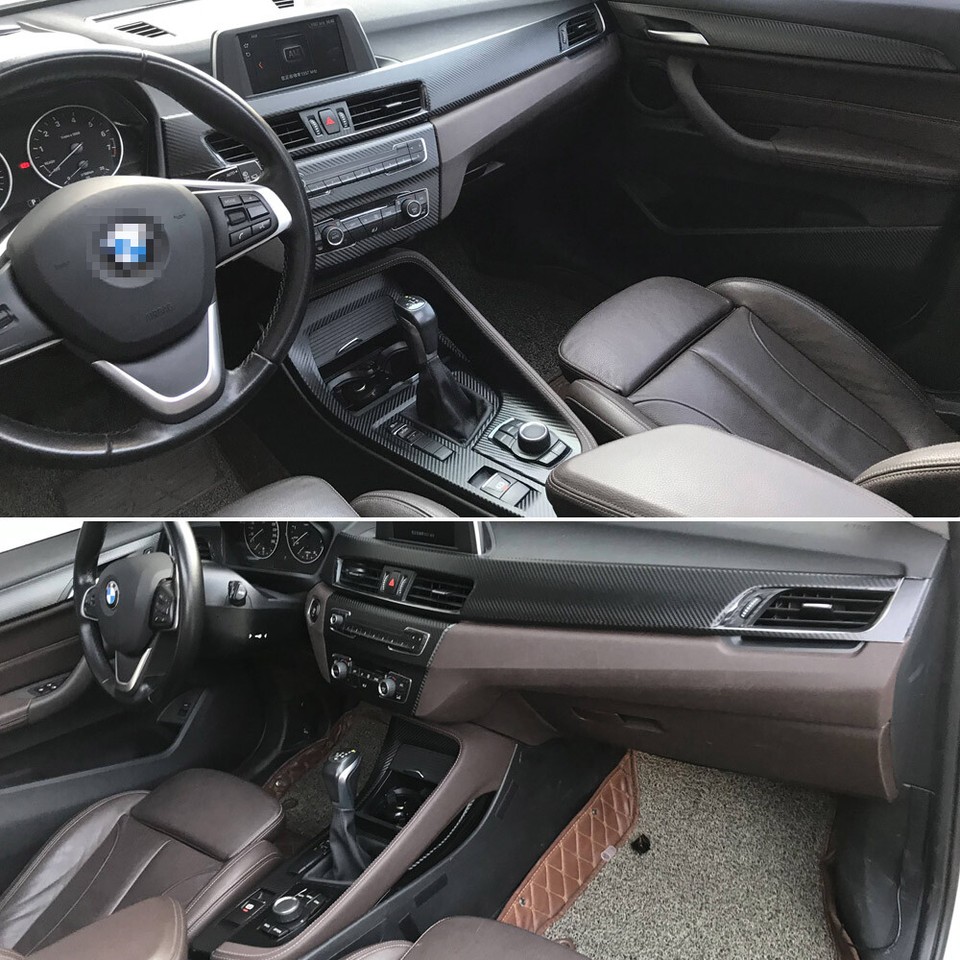 For BMW X1 X2 f48 f39 2016-2021 3D Carbon Fiber Pattern Interior DIY ...
