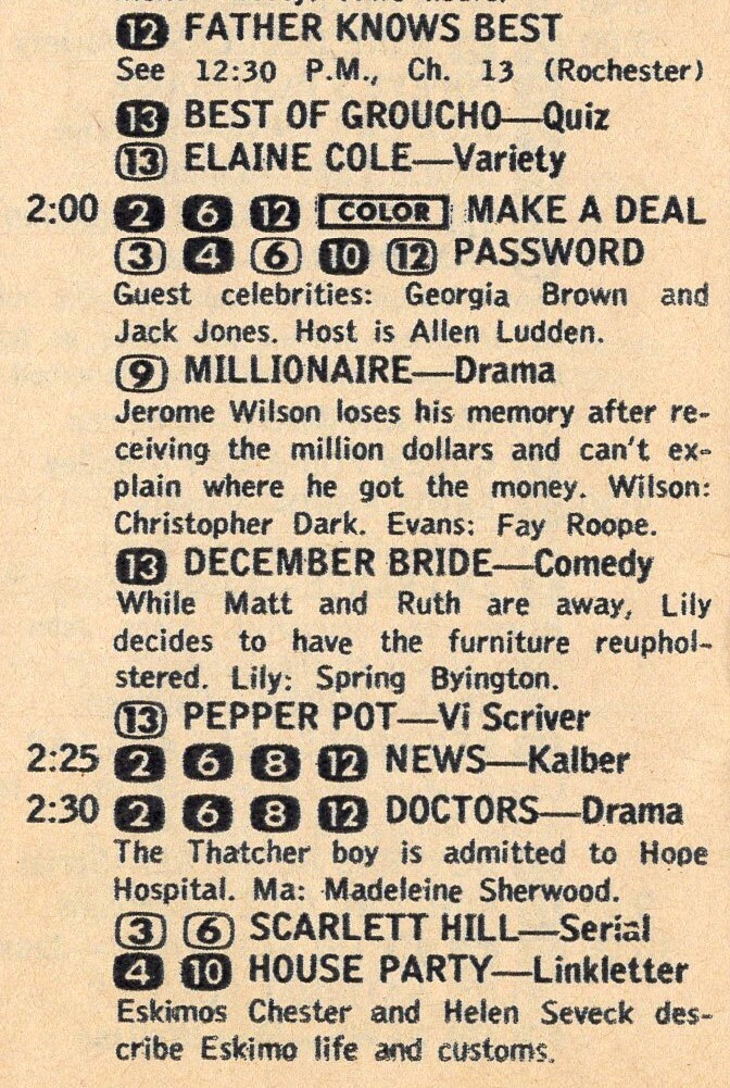 1964 TV AD / ESKIMOS CHESTER & HELEN SEVECK on HOUSE PARTY Art ...