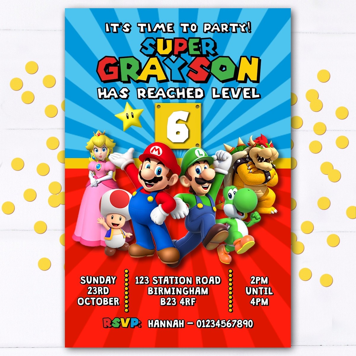 Mario Bday Party Invitations Templates Mario Kart Birthday Invitations