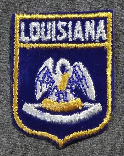 LMH Patch Badge LOUISIANA State FLAG Pelican in Her Piety Nest LA Crest ...