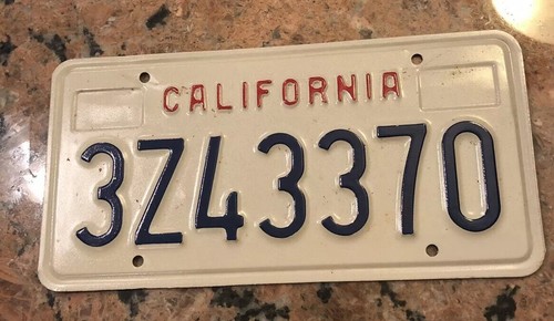 Vintage Early 1990s California License Plate | eBay