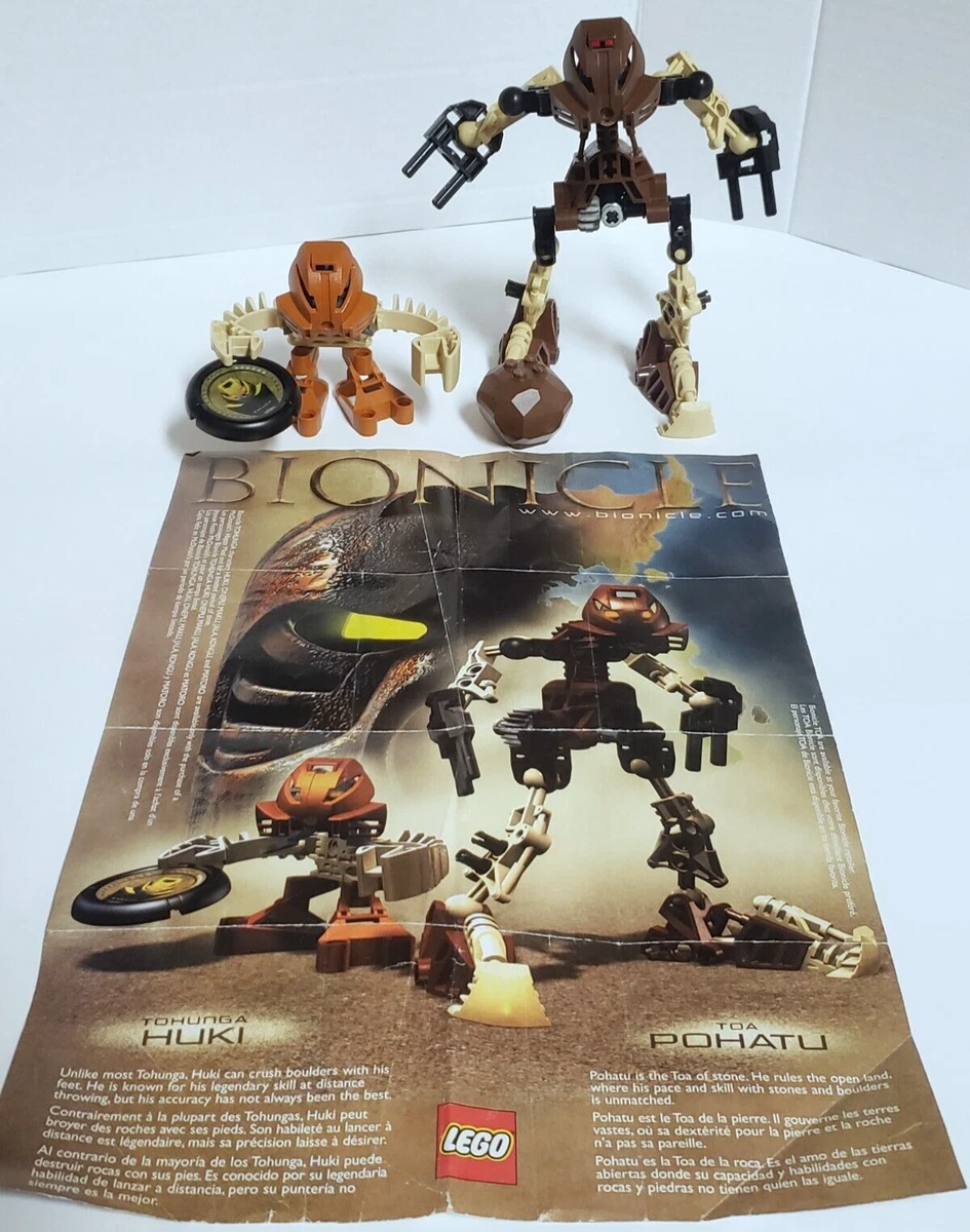 Lego Bionicle 8531 Toa Pohatu 1388 Tohunga Huki COMPLETE W