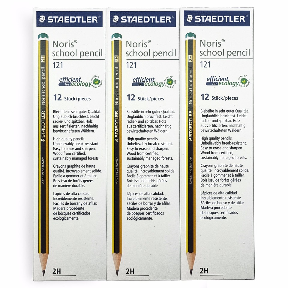 Staedtler Noris School Pencils 121 - Boxed - In Grades HB/B/2B/H/2H ...