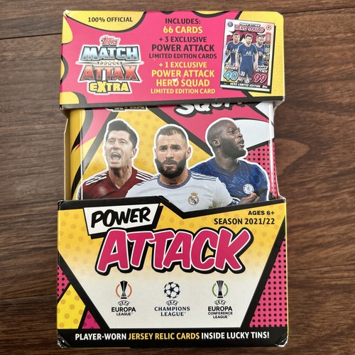 2021-22 Topps Match Attax Extra POWER ATTACK Mega Tin UEFA Champions ...