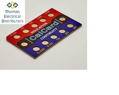 CalCard Calibration Resistance Card approved by NICEIC, IET, NAPIT, ECA ...