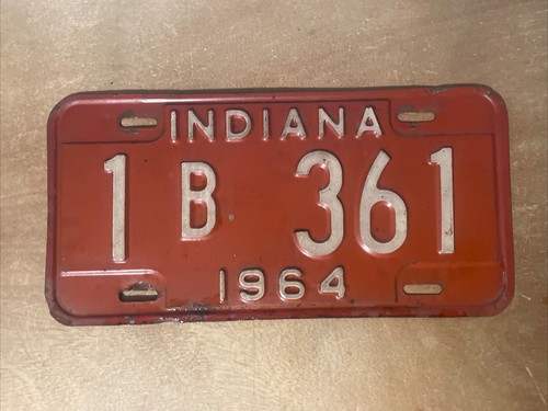 1964 Indiana License Plate # 1 B 361 Adams County | eBay