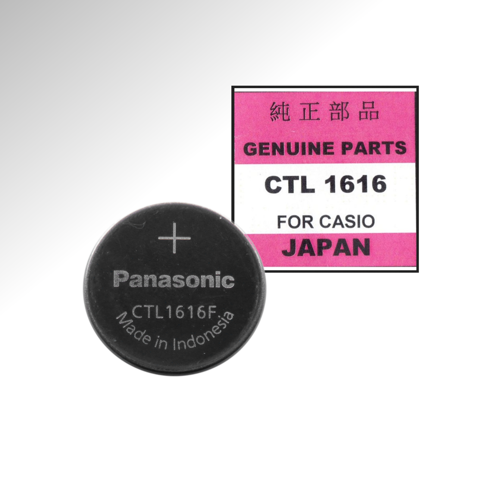 PANASONIC Capacitor Battery CTL1616F 2.3V for CASIO Solar Watches ...