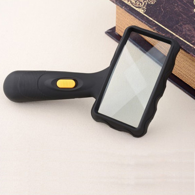 Square Lens 2X Handheld Magnifying Glass with LED Light for Reading ...