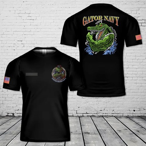 Custom Name US Navy Gator Navy Amphibious AOP Shirt 3D T-Shirt Full ...
