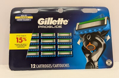 Gillette Proglide Razor Blades Refill, 12 Cartridges, for all ProGlide ...