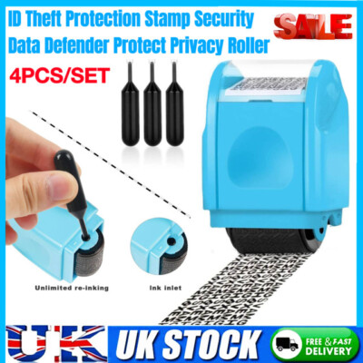 4Pcs/Set ID Theft Protection Stamp Security Data Defender Protect ...