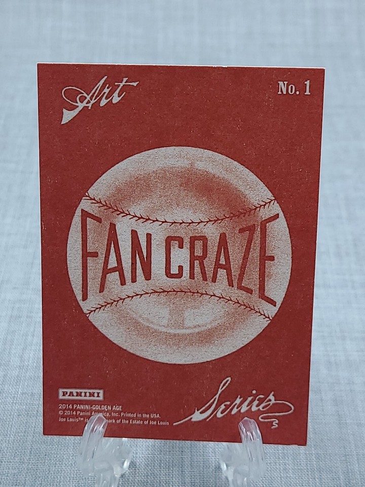 2014 Joe Louis Panini Golden Age #1 Fan Craze Art Series Insert | eBay