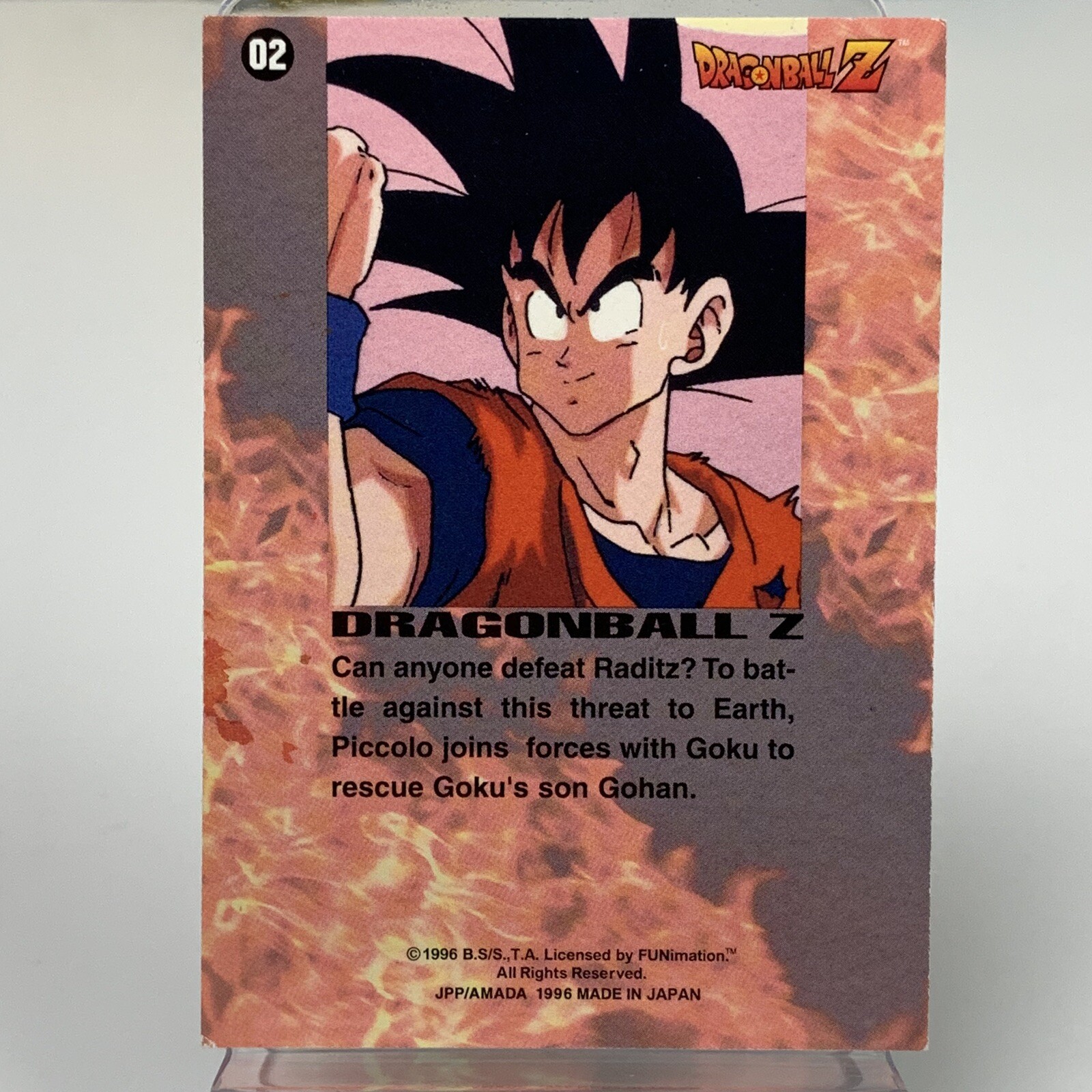 SHIPS SAME DAY Dragon Ball Z Card #02 Raditz Artbox Prism Holo Foil CCG ...