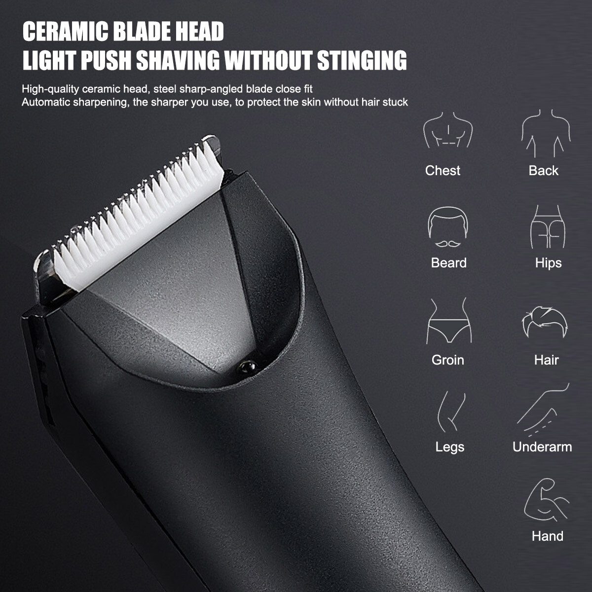 Manscape Ball Trimmer Body Hair Trimmer fit Men's Pubic Hair Trimmer ...
