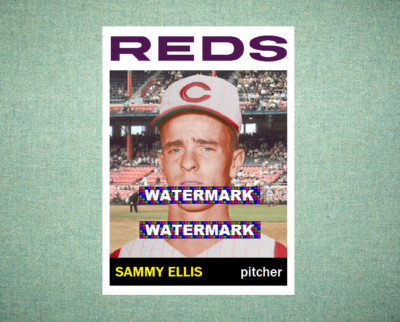 Sammy Ellis Cincinnati Reds 1964 Style Custom Baseball Art Card | eBay