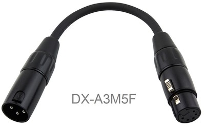 6-inch XLR 5-Pin Female to 3-Pin Male Turnaround DMX Adapter Cable, DX ...