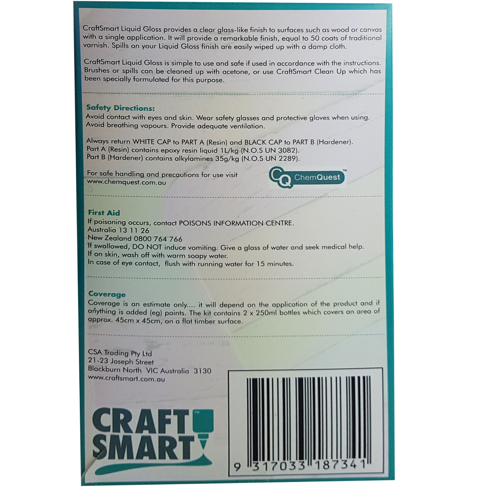 2 Boxes - CraftSmart LIQUID GLOSS 240ml Kit 2-Part High Gloss Epoxy ...