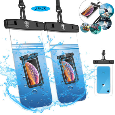 2 Pack Waterproof Floating Cell Phone Pouch Dry Bag Case For Samsung ...