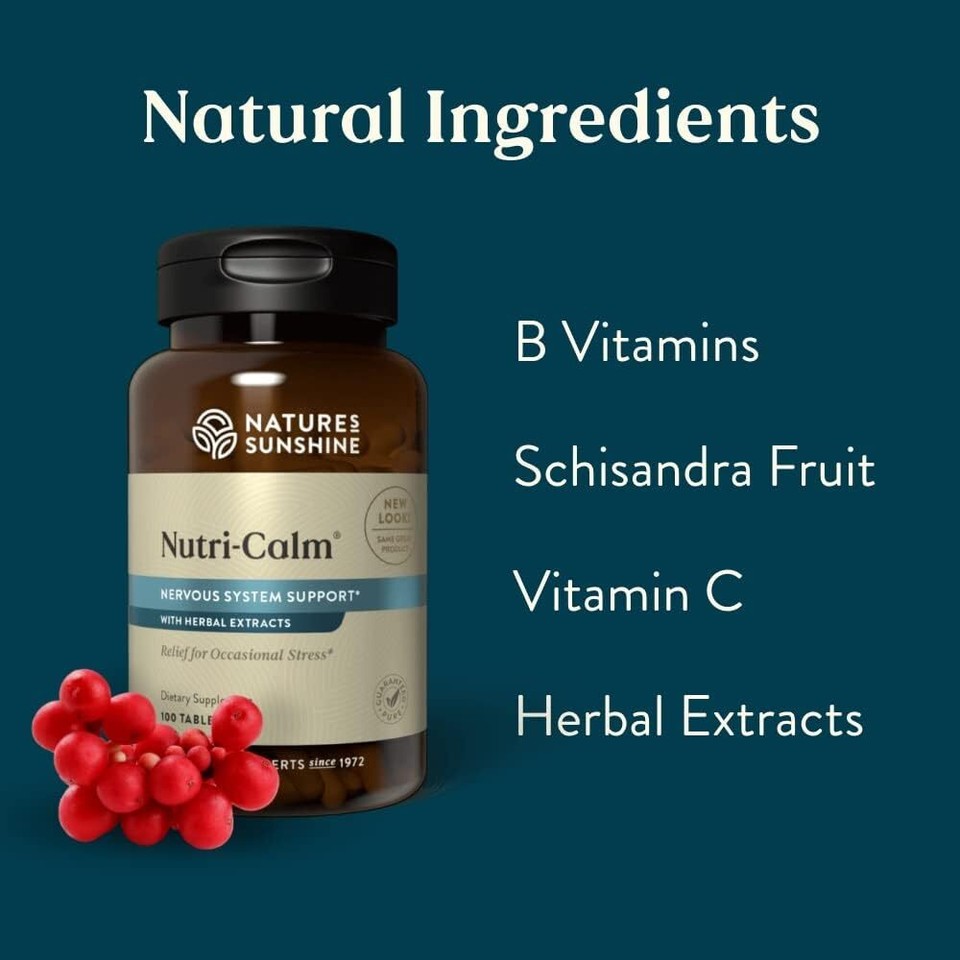 Nature's Sunshine Nutri-Calm, 100 Tablets | Natural Anxiety Supplement ...