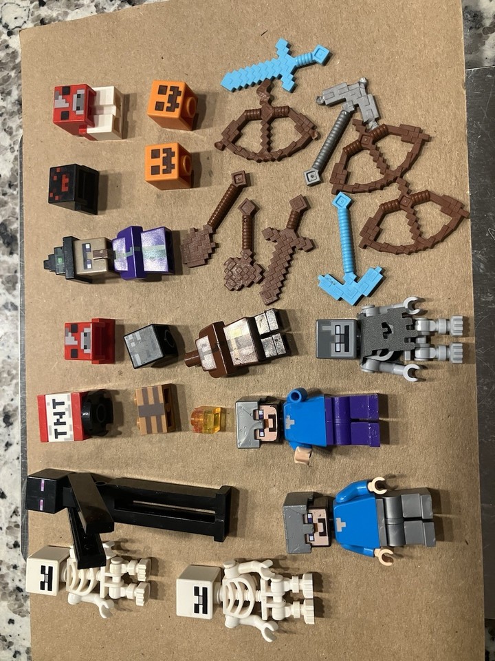 LEGO Minecraft Mini-Figure & Accessories Building Blocks Bricks Bulk ...
