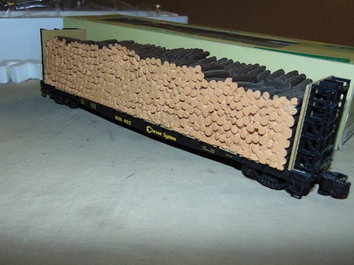 S HELPER 402 WM CHESSIE BULK FLATCAR WITH LOG LOAD + BOX | eBay