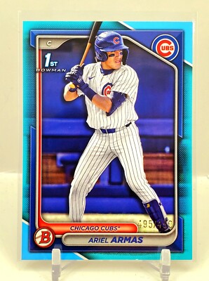 2024 Bowman Draft 1st Ariel Armas Sky Blue Paper Parallel 495/499 Cubs ...