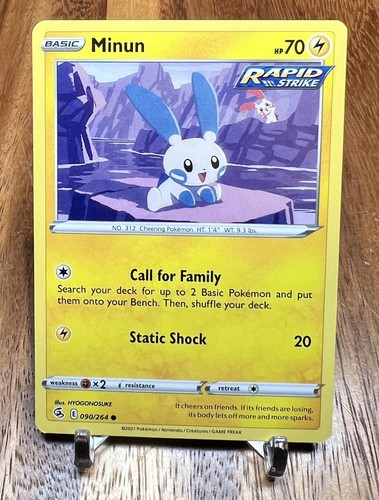 Minun 090/264 Non Holo Common Fusion Strike Pokemon Card NM | eBay