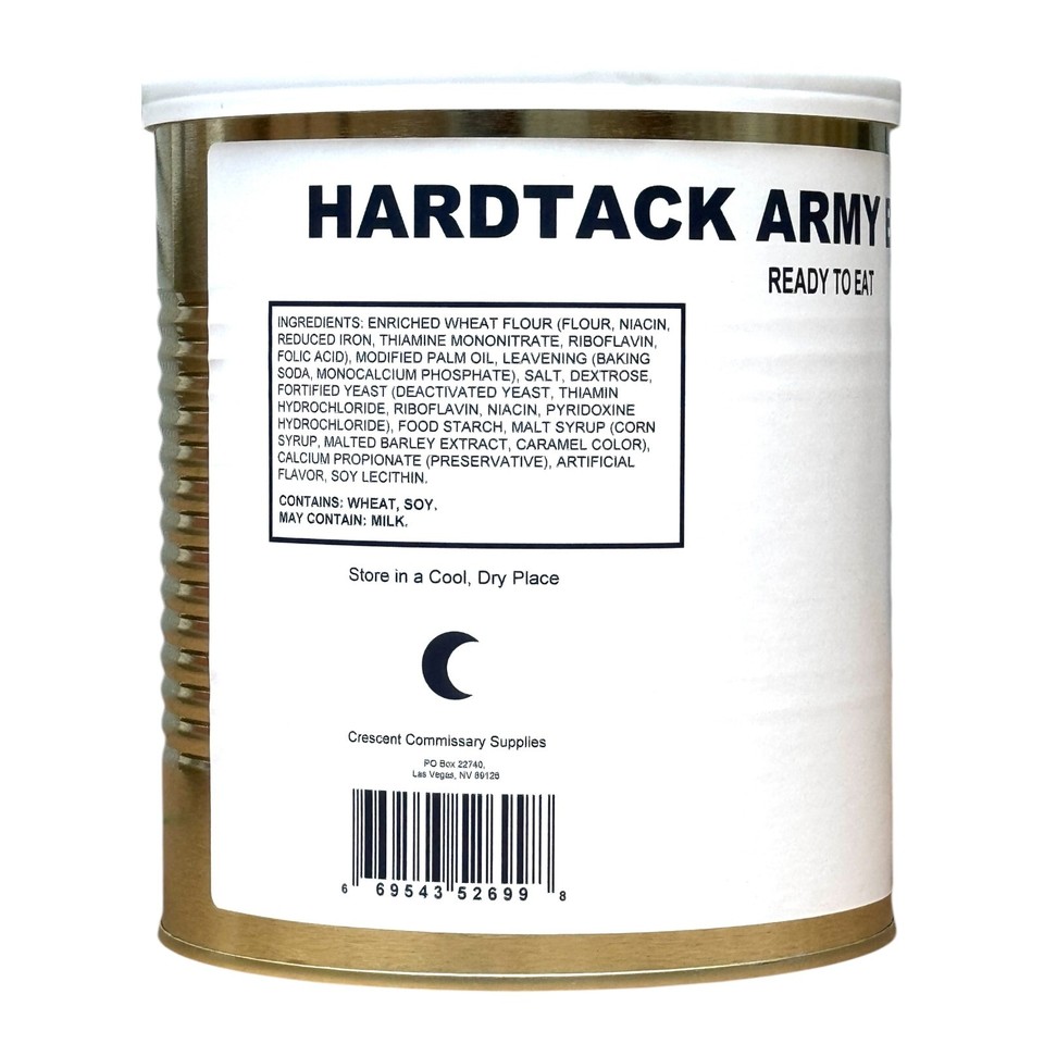 Military Surplus Hardtack Army Bread, Ready to Eat (#10 Can), made in ...