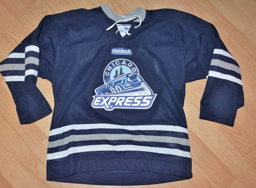 Chicago Express Official Reebok Hockey Jersey Defunct ECHL autographed ...