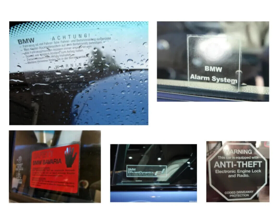Decal Sticker For All Model Engines For BMW Window Glass Oem: 2122334D ...