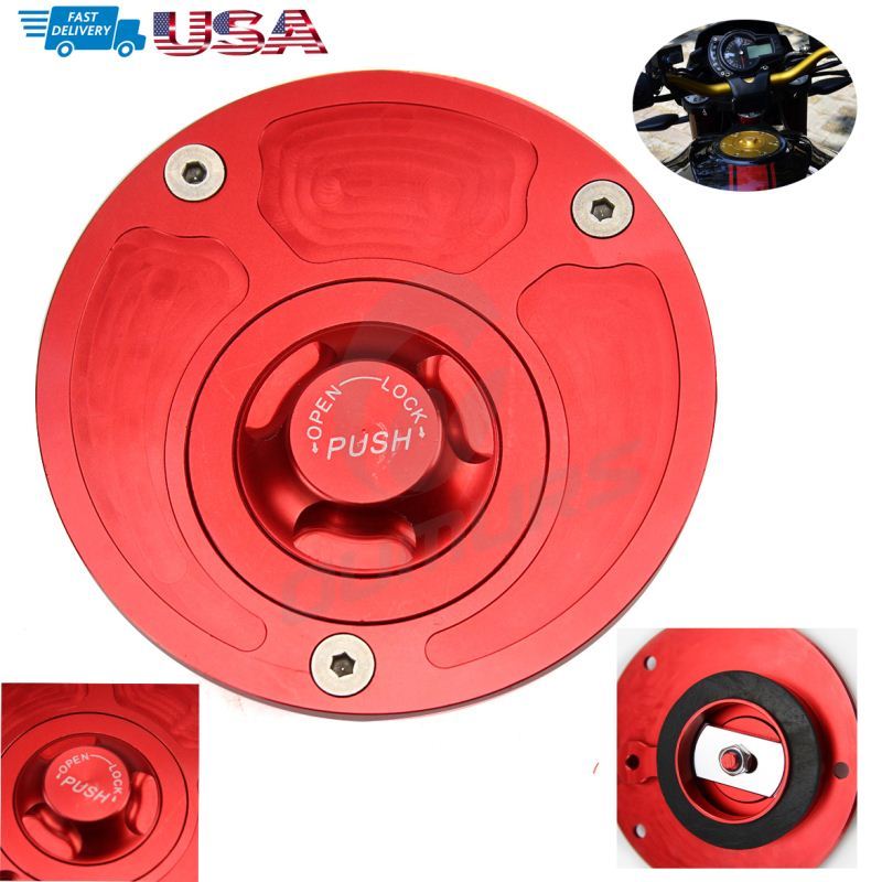 CNC Keyless Motorcycle Fuel Gas Tank Cap For Yamaha FZ1 FZ6 YZF600 1000 ...