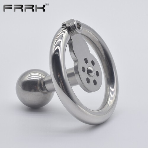Inverted Men Chastity Cage Plug with 22mm Solid Metal Ball Sissy ...