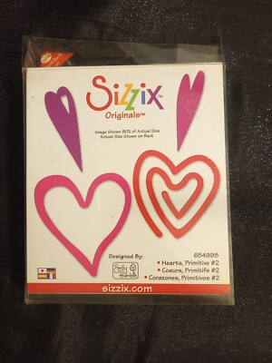 Sizzix Primitive Hearts #2 654998 Originals Cutting Die Dies | eBay