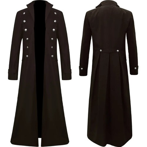 Medieval Pirate Costume Steampunk Vintage Trench Coat Gothic Men Tuxedo ...