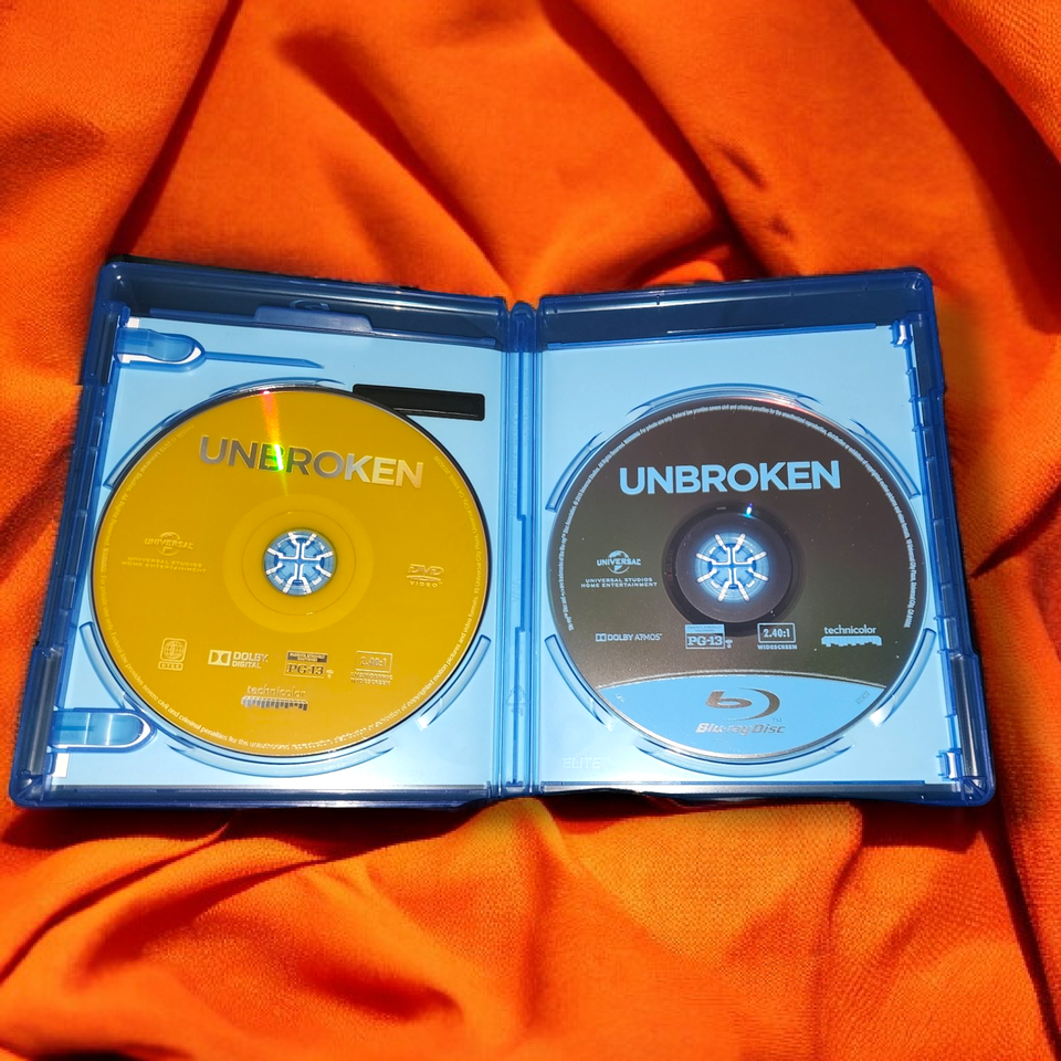 Unbroken (Blu-ray / DVD, 2014) Angelina Jolie, Coen Brothers, Louis ...