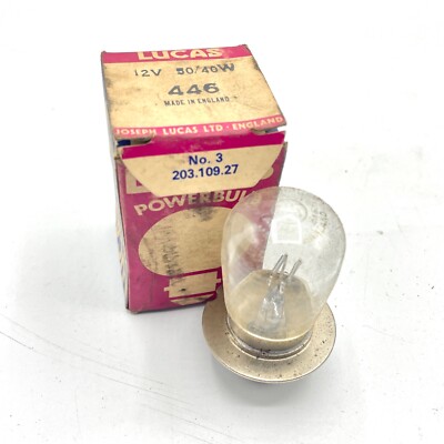 NOS Lucas Powerbulb 12V 50/40W 446 Triumph BSA Norton OEM | eBay